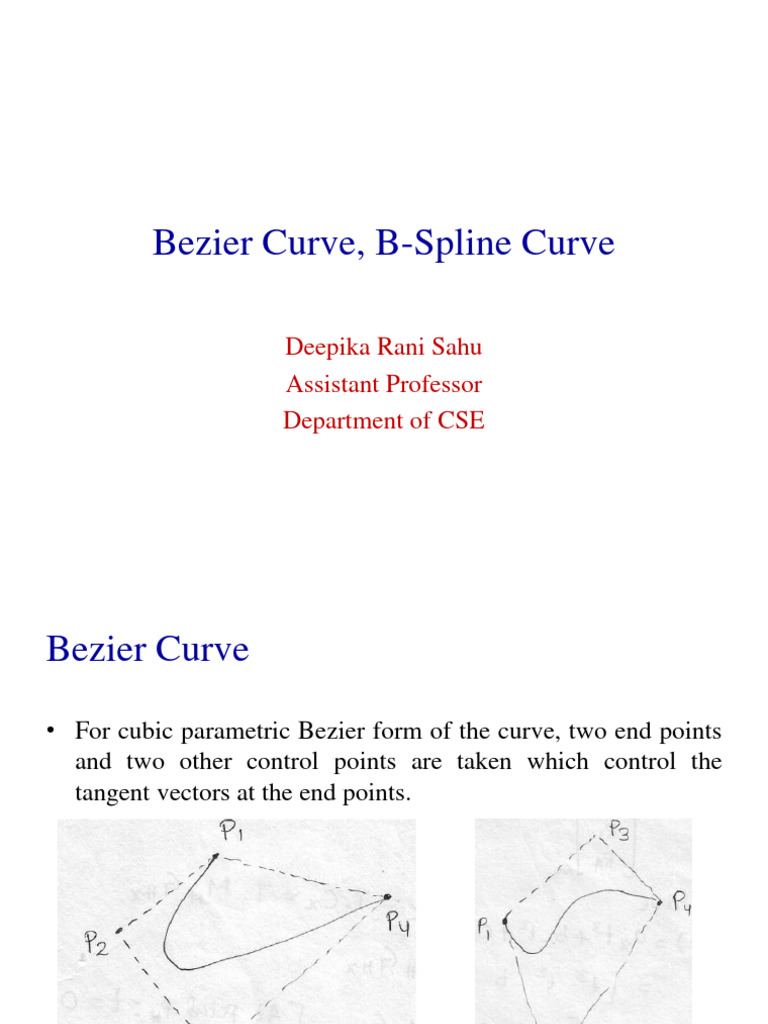 Module-IV - 1.2 - Bezier Curve, Bspline | PDF | Mathematical Concepts | Mathematical Objects