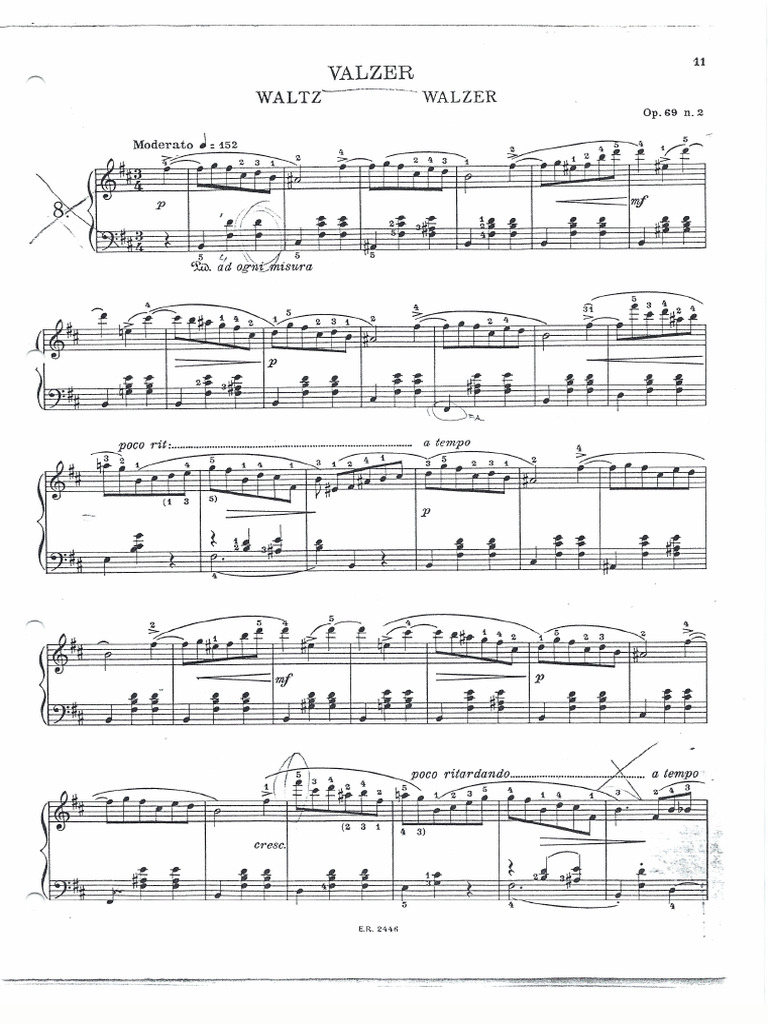 Valzer 1 pag. Chopin | PDF