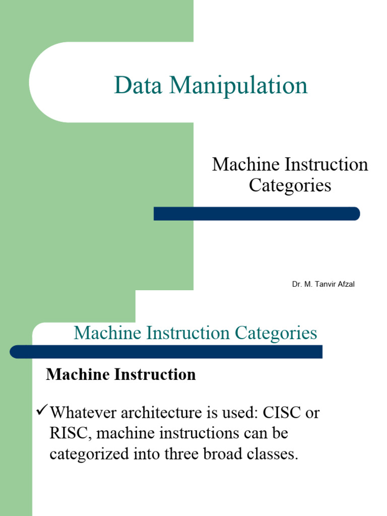 Machine Instruction Categories Explained | PDF