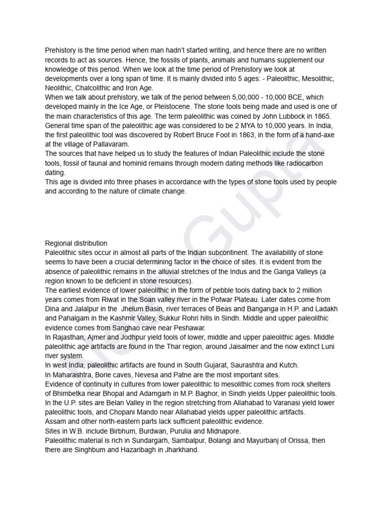 Paleolithic | PDF | Hunter Gatherer | Paleolithic