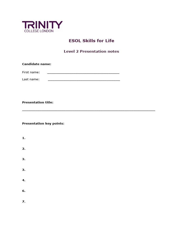 SFL Level 2 Presentation Notes Template | PDF | Career & Growth | Art