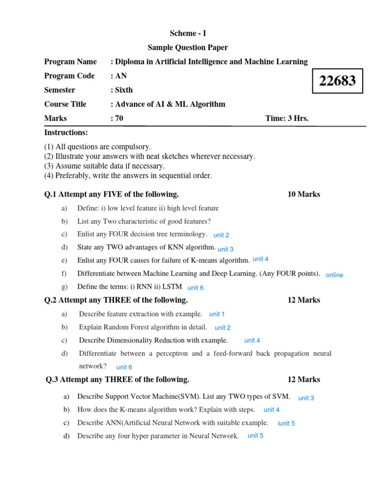 AAM Sample Paper | PDF | Machine Learning | Artificial Intelligence