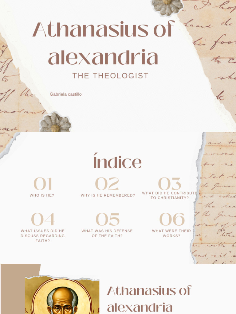 Athanasius of Alexandria | PDF | Athanasius Of Alexandria | Incarnation (Christianity)