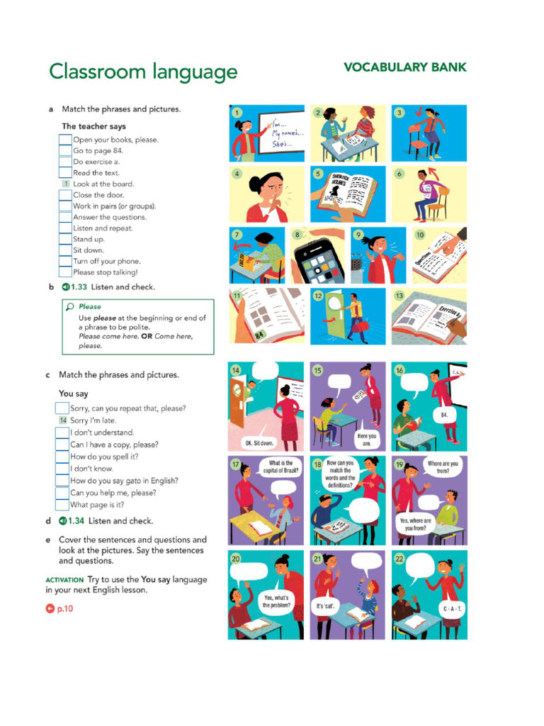 Classroom Language | PDF
