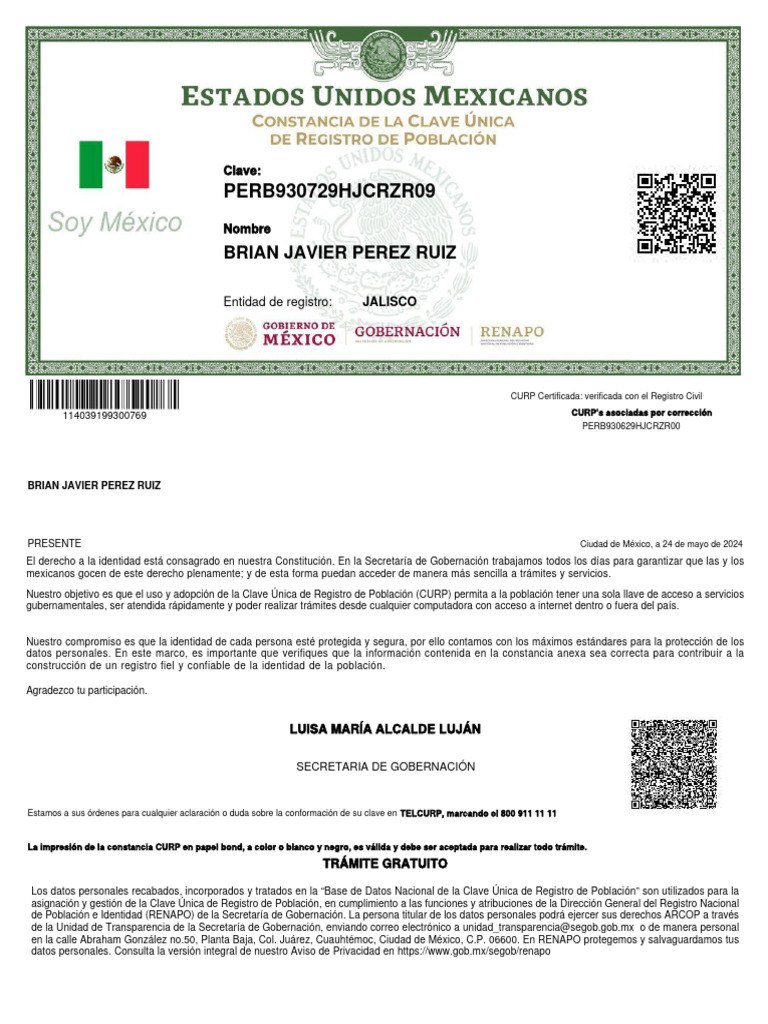CURP Brian | PDF