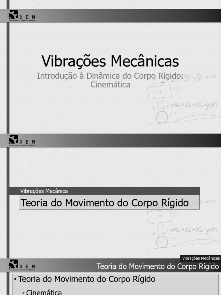 01 - Introdução À Dinâmica Do Corpo Rígido - Cinemática | PDF ...