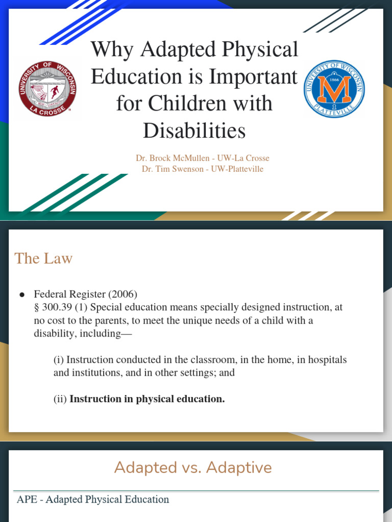 Why Adapted Physical Education Is Important For Children With Disabilities | PDF ...
