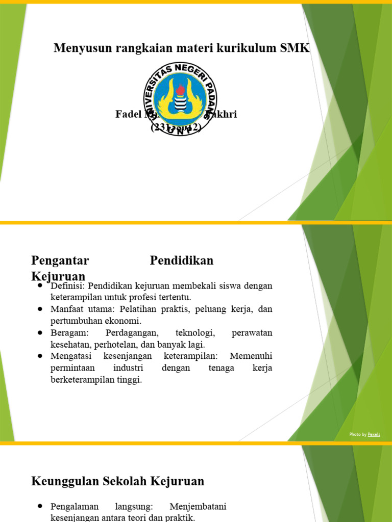 Menyusun Rangkaian Materi Kurikulum SMK | PDF | Seni