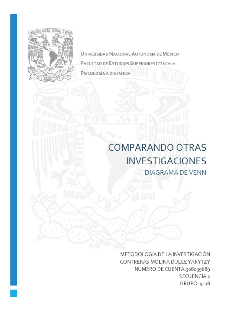 Comparando Otras Investigaciones: U N A M F E S I P | Descargar gratis ...