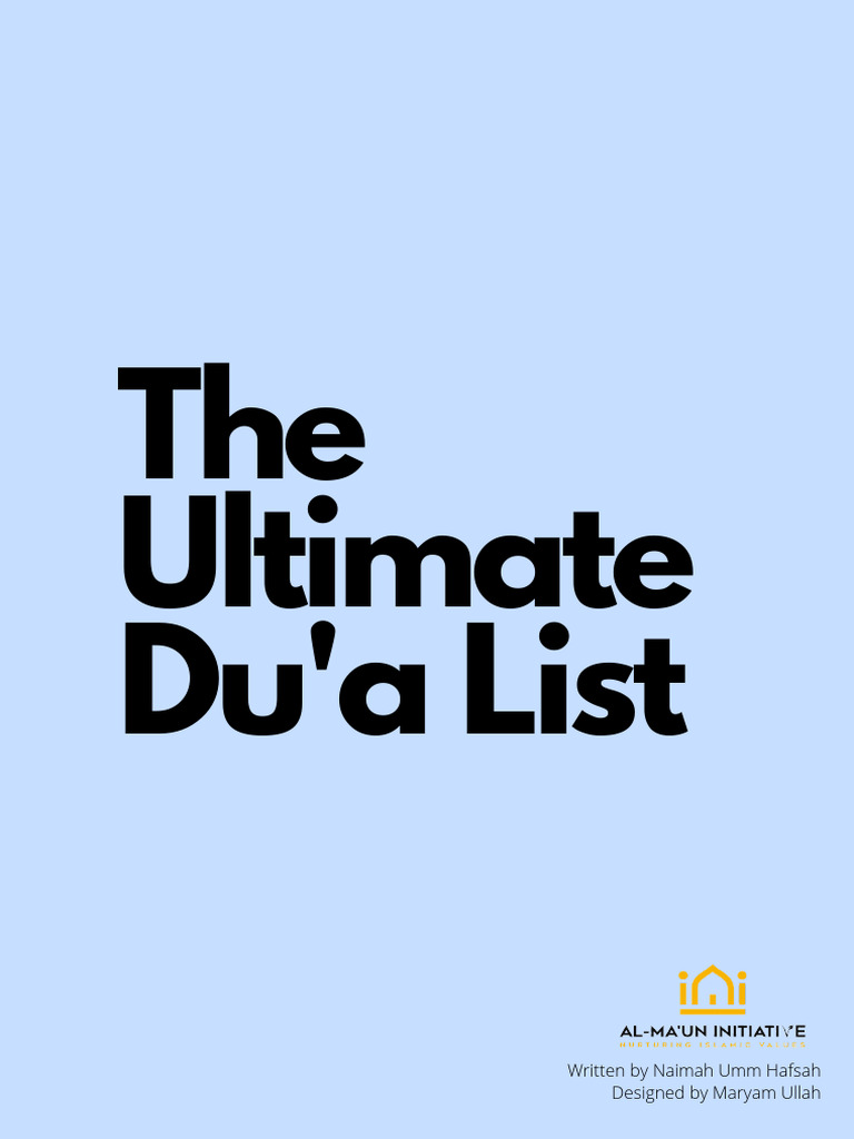 AMI-The-Ultimate-Dua-List_V2 | Download Free PDF | Abrahamic Religions ...
