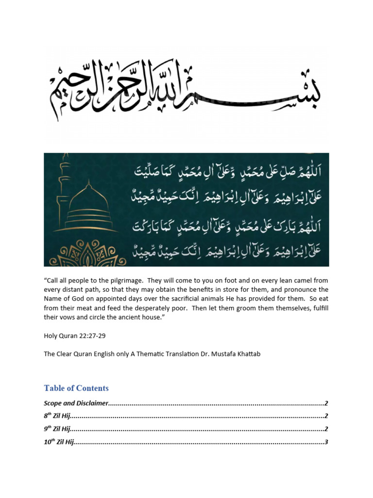 Hajj Procedure | PDF | Hajj | Islamic Jurisprudence