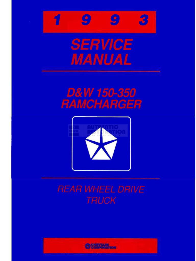 1993 FSM | PDF | Truck | Automotive Technologies