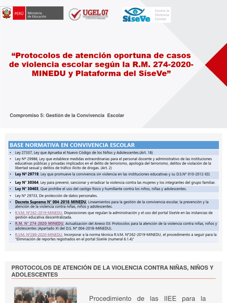 Protocolo 5: Atención a Violencia Escolar | PDF | La violencia contra las mujeres | Abuso sexual