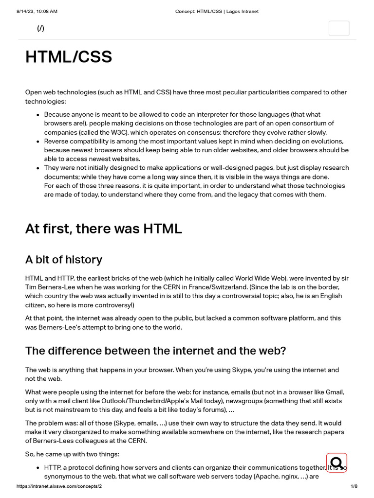 Concept - HTML - CSS - Lagos Intranet | Download Free PDF | World Wide ...