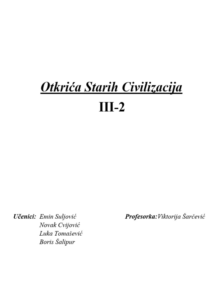 Otkrića Starih Civilizacija | PDF