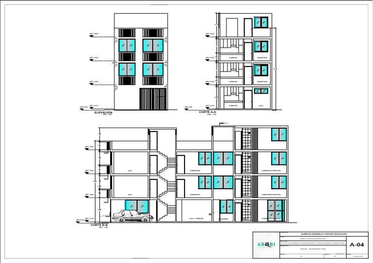 Corte A-A Elevación: NPT +8.25 NPT +8.25 | PDF