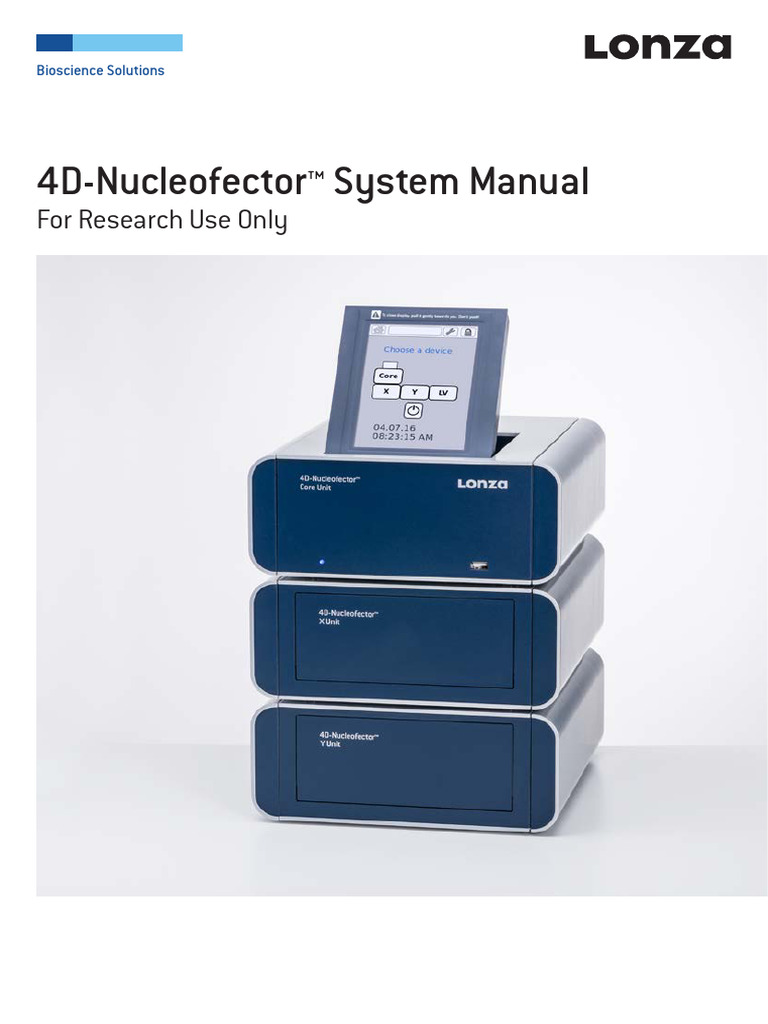 4D Nucleofector Manual | PDF | Transfection | Icon (Computing)