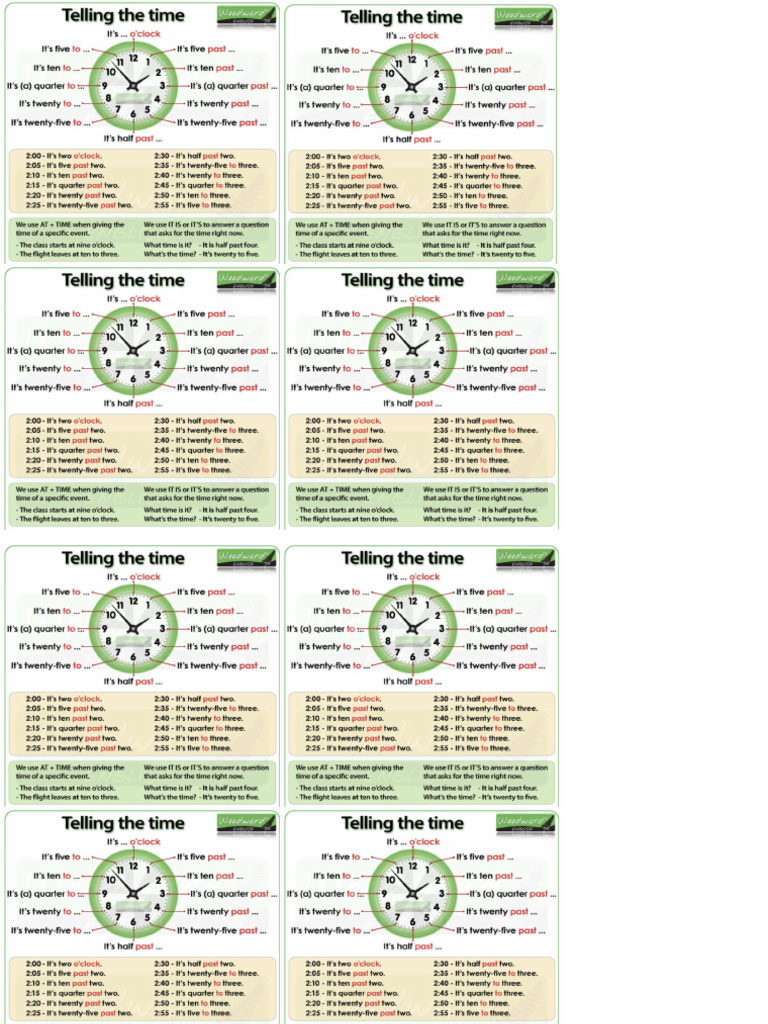 Telling The Time | PDF