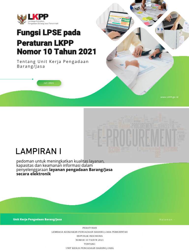 Paparan PerLKPP No 10 Tahun 2021 Tentang Fungsi LPSE | PDF | Komputer