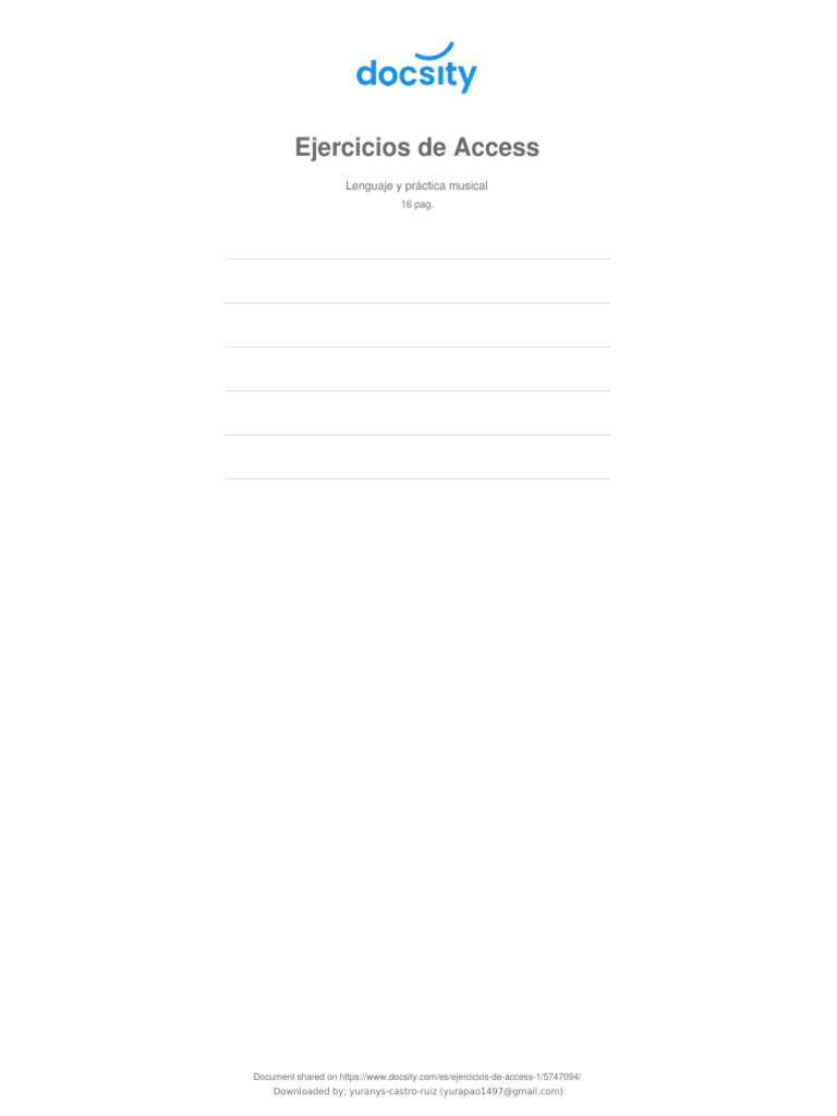 Docsity Ejercicios de Access 1 | PDF | Bases de datos | Informática