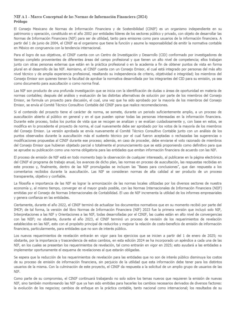 Nif A 1 | Descargar gratis PDF | normas internacionales de INFORMACION ...