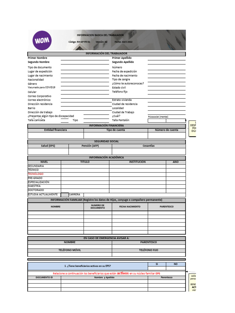 02 - 1 Información Basica Actualizado Octubre 2022.PTC | Descargar ...