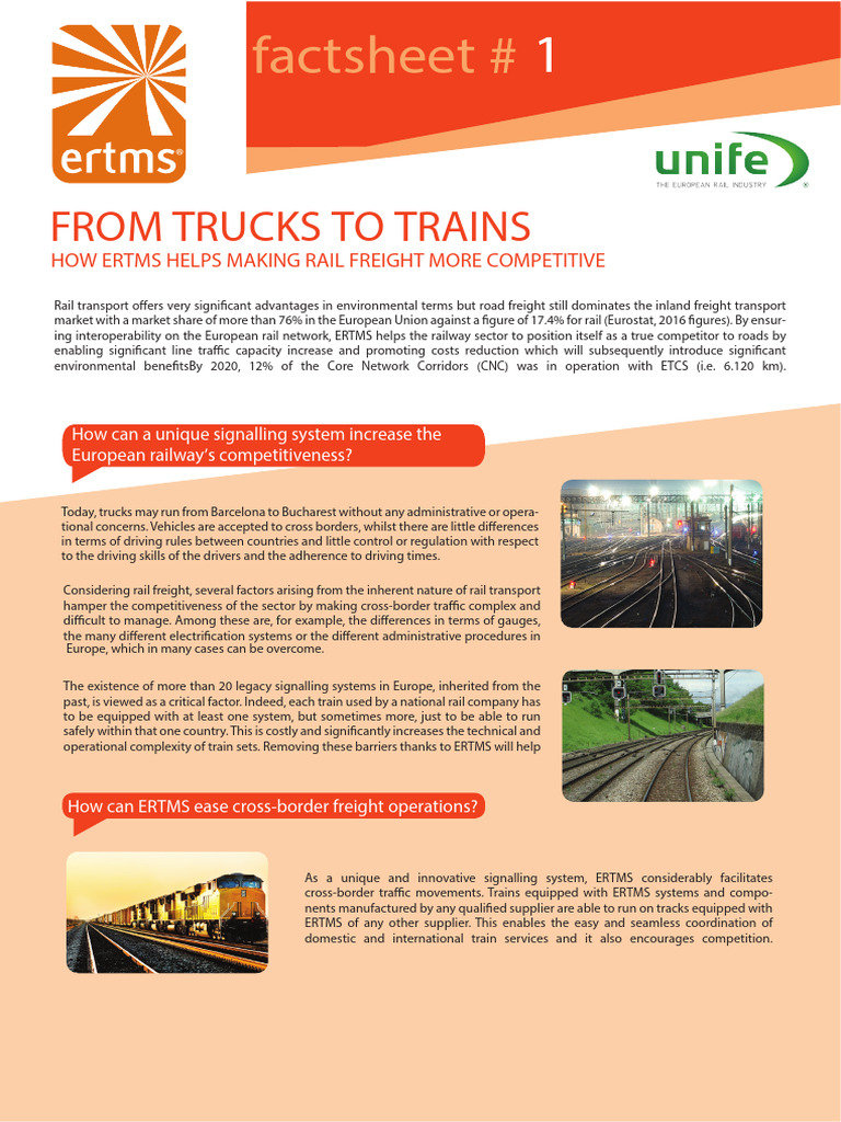 ERTMS From Trucks To Trains Final | PDF | Rail Transport | Train