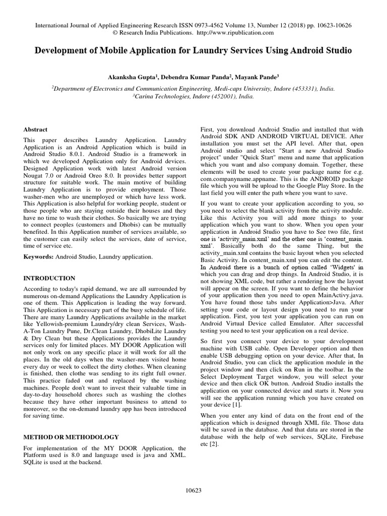 ijaerv13n12_71 | PDF | Android (Operating System) | Mobile App