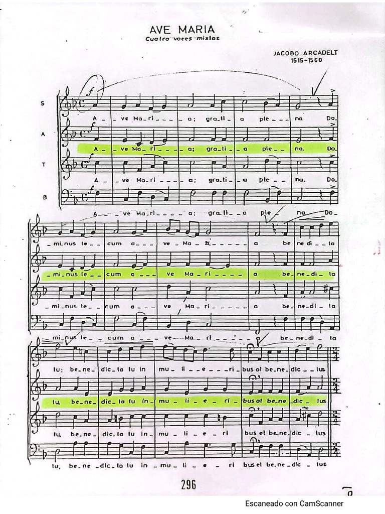 Ave María Arcadelt | PDF