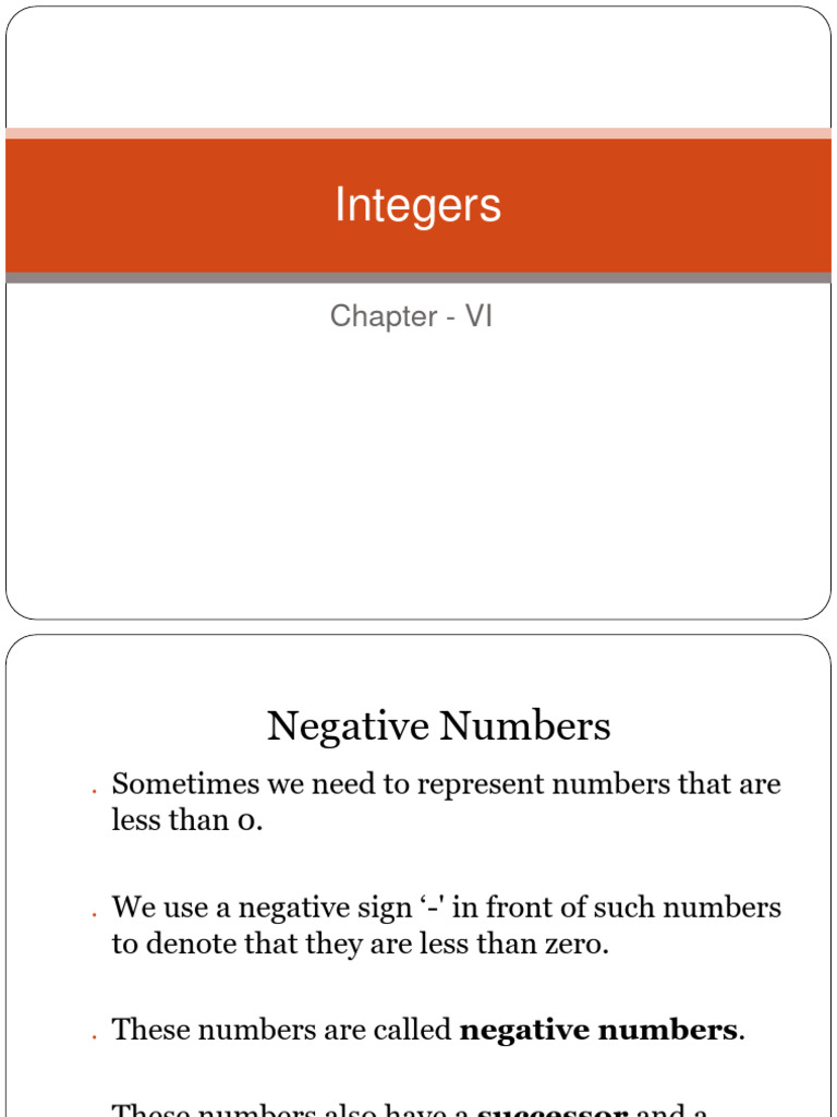 6 Integers | PDF