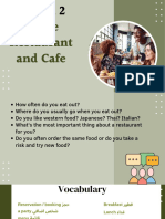 Essential Restaurant and Café Vocabulary | PDF | Tableware | Foods