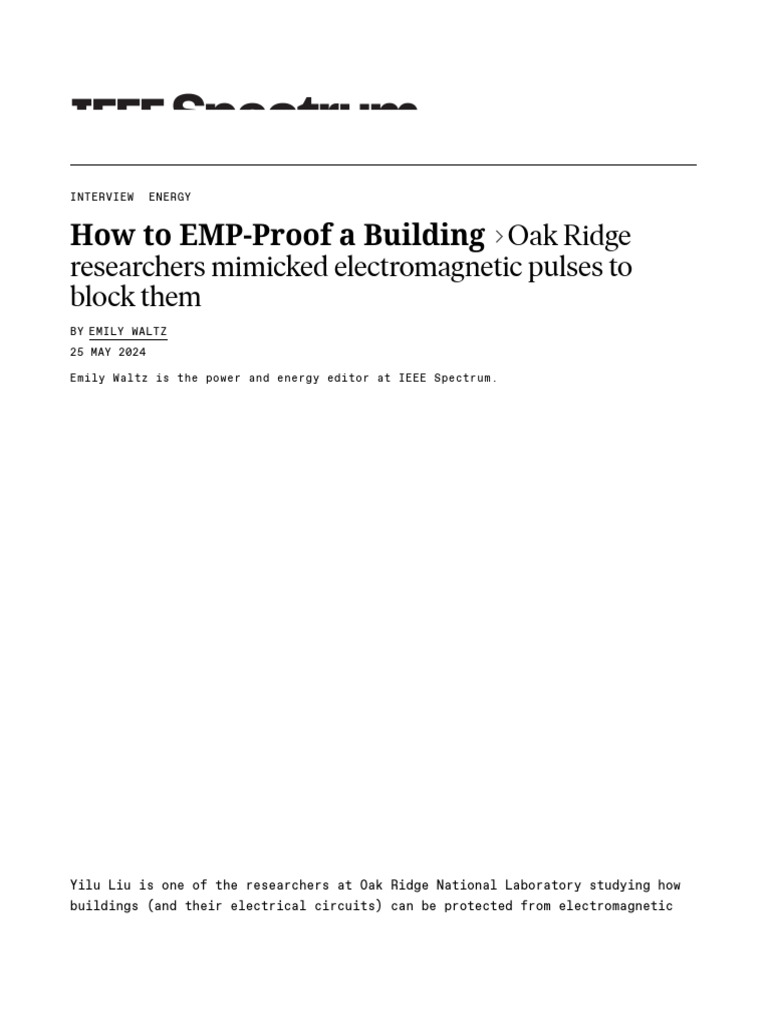 Electromagnetic Pulses - SpectrumSh0rts | PDF