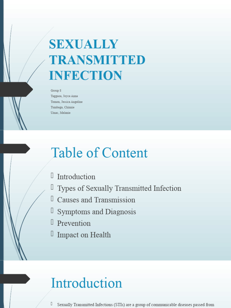 Group8 Sexually Transmitted Infection | PDF | Sexually Transmitted Infection | Hiv/Aids