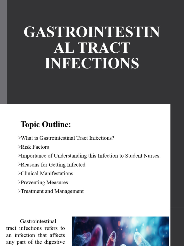 Gastrointestinal Tract Infections 1 | PDF | Infection | Diarrhea