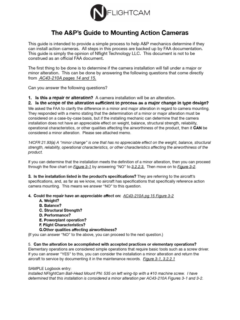 The A P S Guide To Mounting Action Cameras | PDF | Technology & Engineering