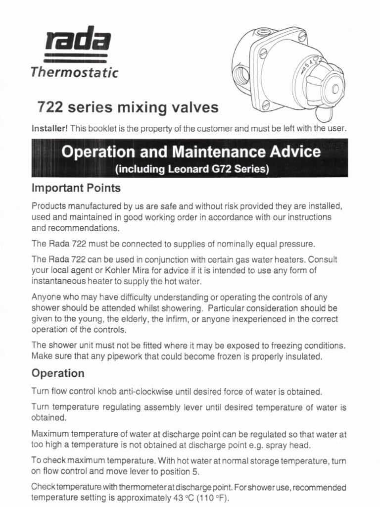 Rada 722 Manual | PDF