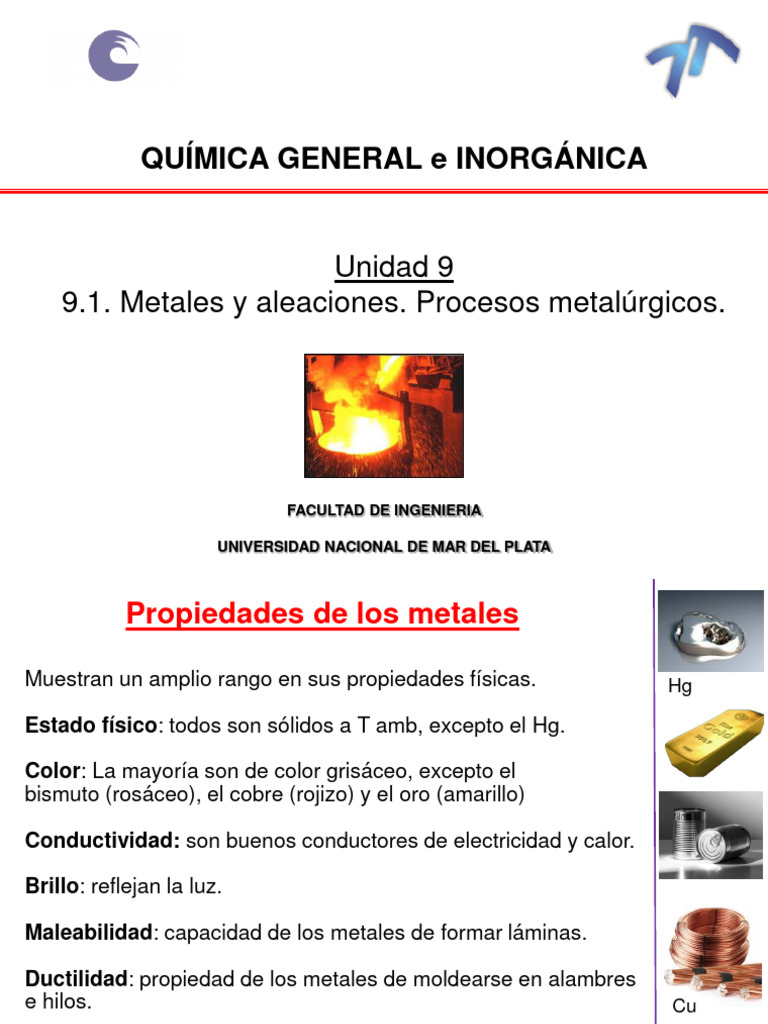 Teoría Sobre Metales | PDF | Rieles | Mineral