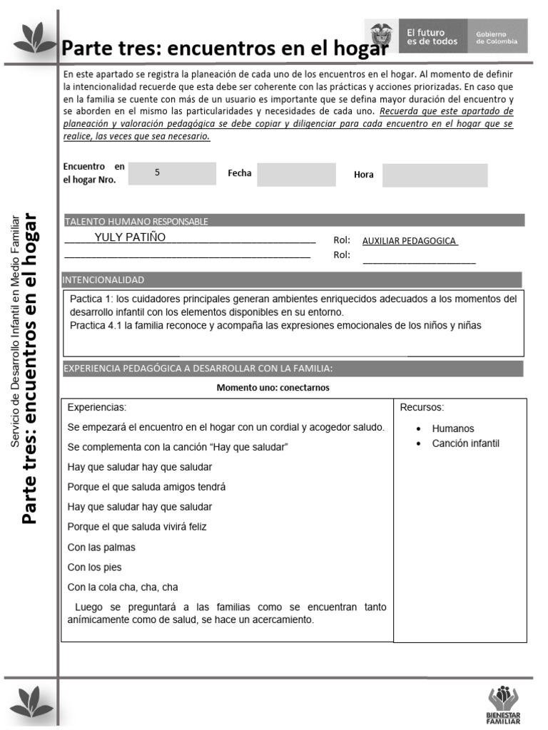 Planeación de Encuentros en el Hogar | PDF