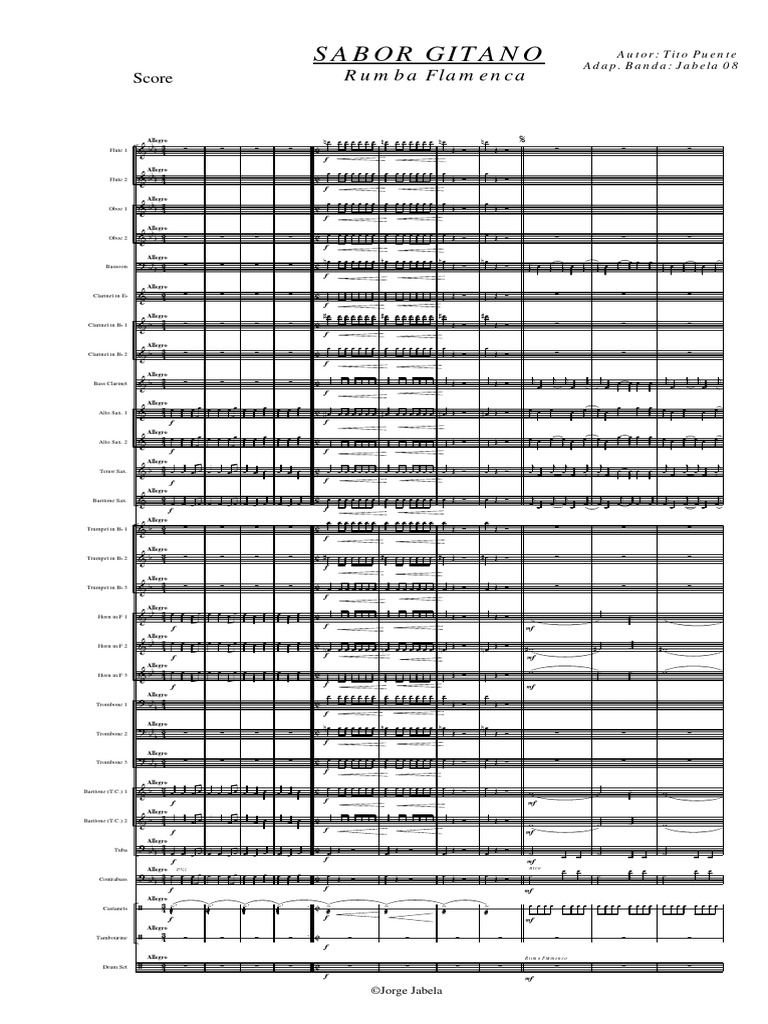 SABOR GITANO SCORE | PDF