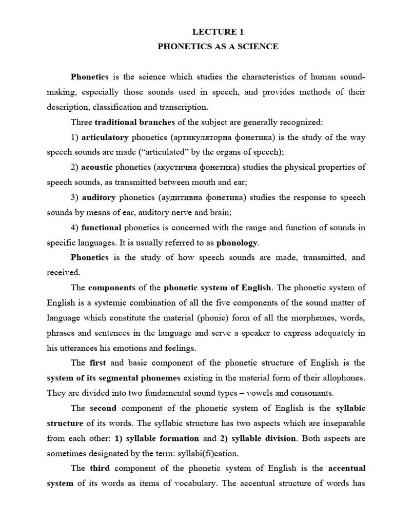 Overview of English Phonetics | PDF | Phonetics | Syllable