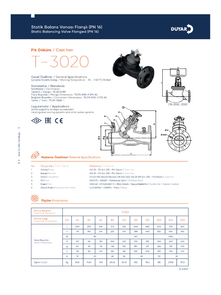 Duyar Balance Valve | PDF