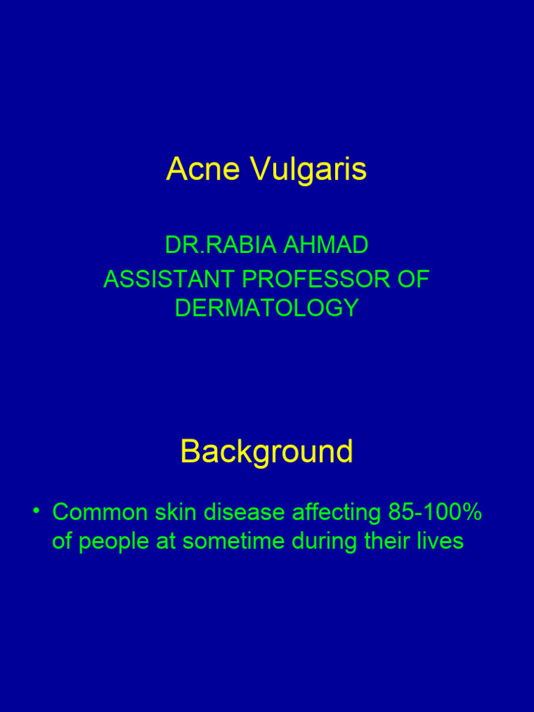 Acne Vulgaris | PDF | Medical Specialties | Clinical Medicine