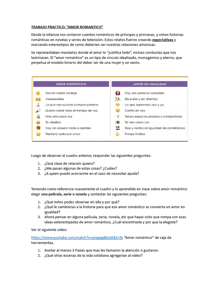 TP Amor Romantico | PDF