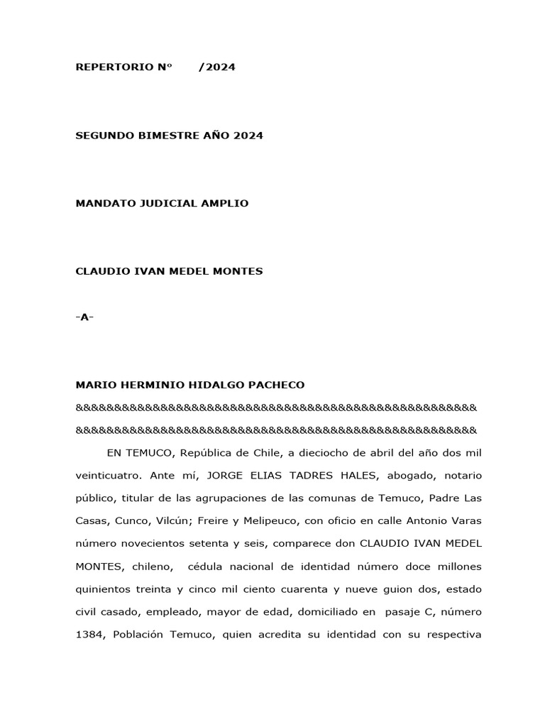 Mandato Ivan Medel Montes | PDF | Ley Pública | Gobierno