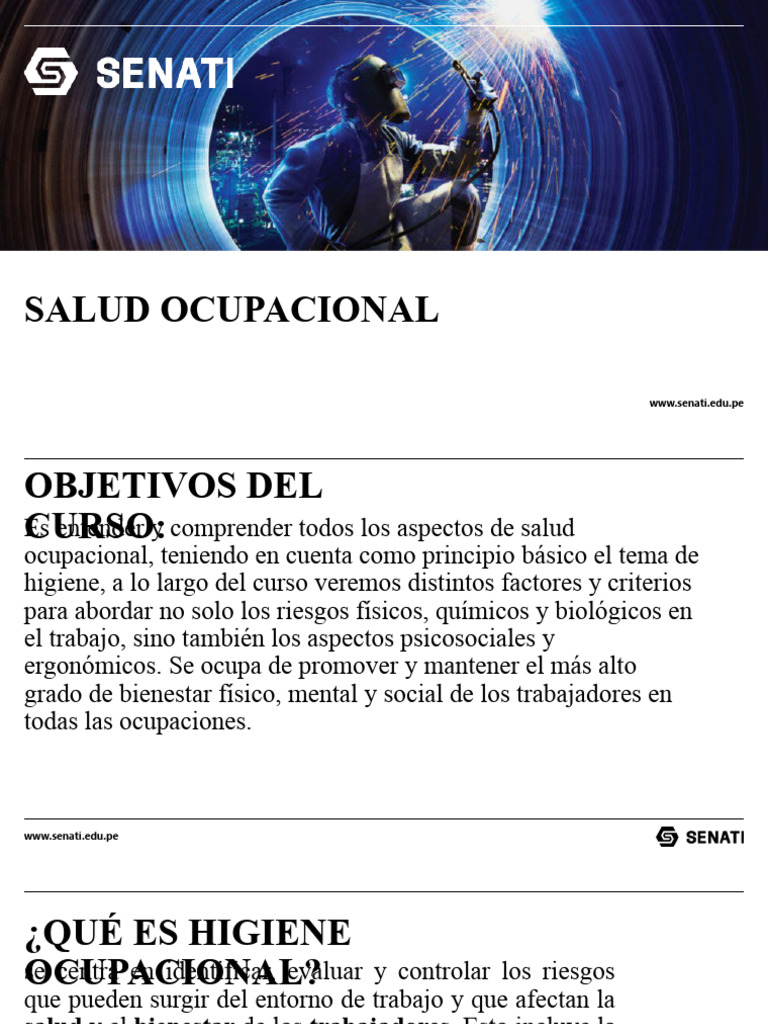 Salud Ocupacional | PDF | Higiene Ocupacional | Seguridad y salud ocupacional