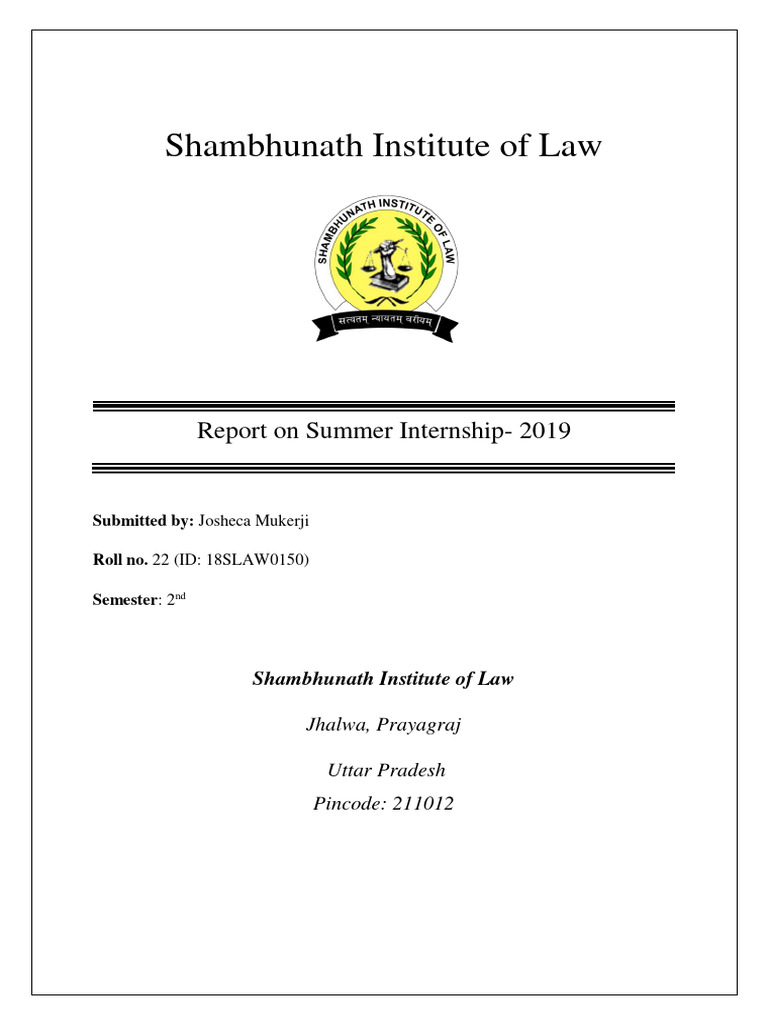 Internship Report Final1_watermark | PDF | Tribunal | High Court Of ...