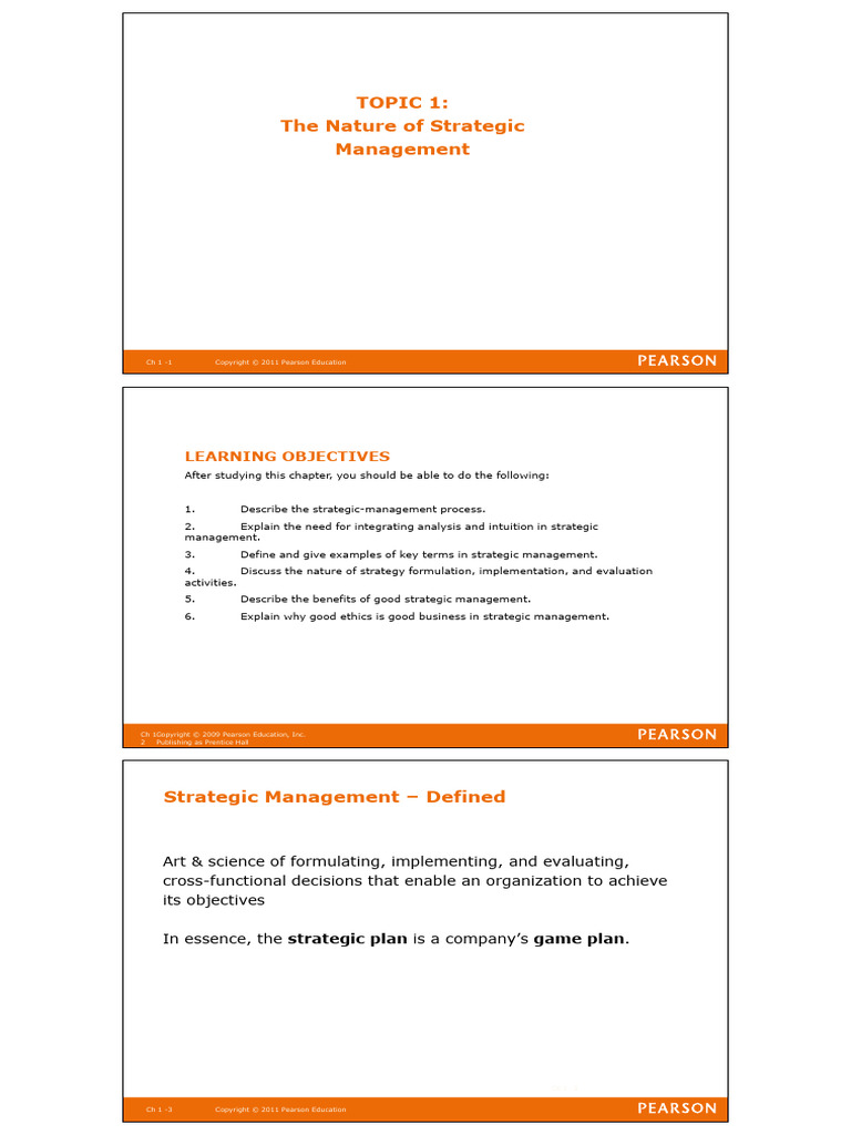 Topic 1 Intro To Strat MGT - COMPILED | PDF | Strategic Management ...