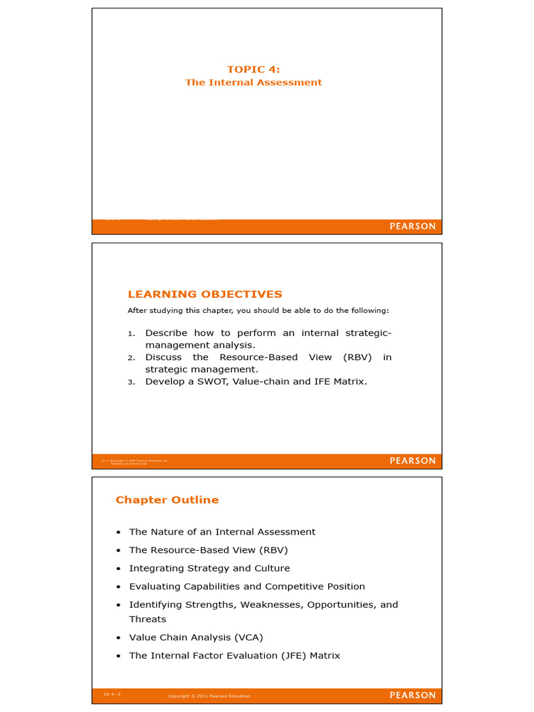 Strat MGT Internal Assessment - Topic 4 | PDF | Swot Analysis | Cognition