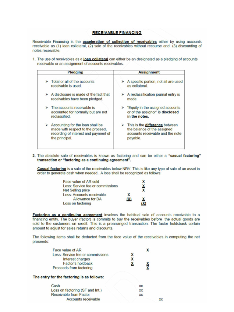 Receivable Financing | PDF