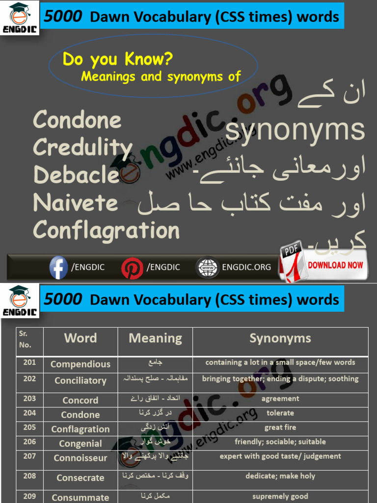 5000 CSS Vocabulary Words List | PDF | Emotions
